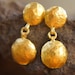 24K Gold Earrings//solid Gold Dangle//handcrafted Earrings//minimalist ...