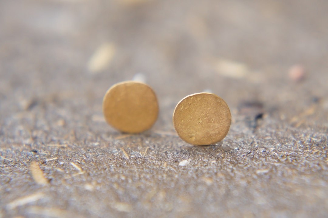 22K Gold Dotted Studs 3-8 Mm Tiny Earrings - Handcrafted Earrings ...