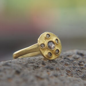 24k Diamonds Statement Ring//24k Diamond Ring//unique Diamond Gold Ring ...