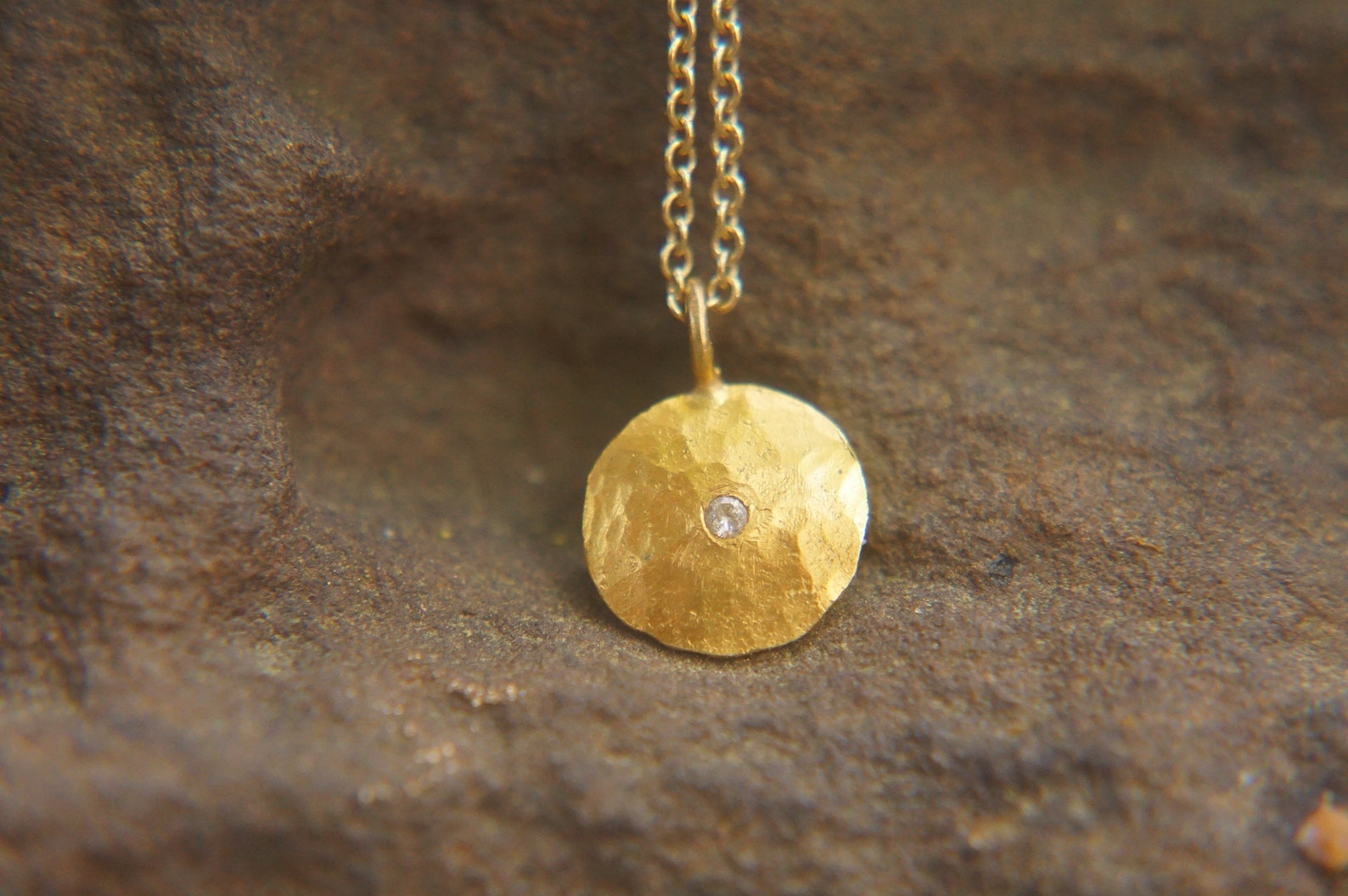 24k gold pendant//unique gold pendant//24k solid gold | Etsy