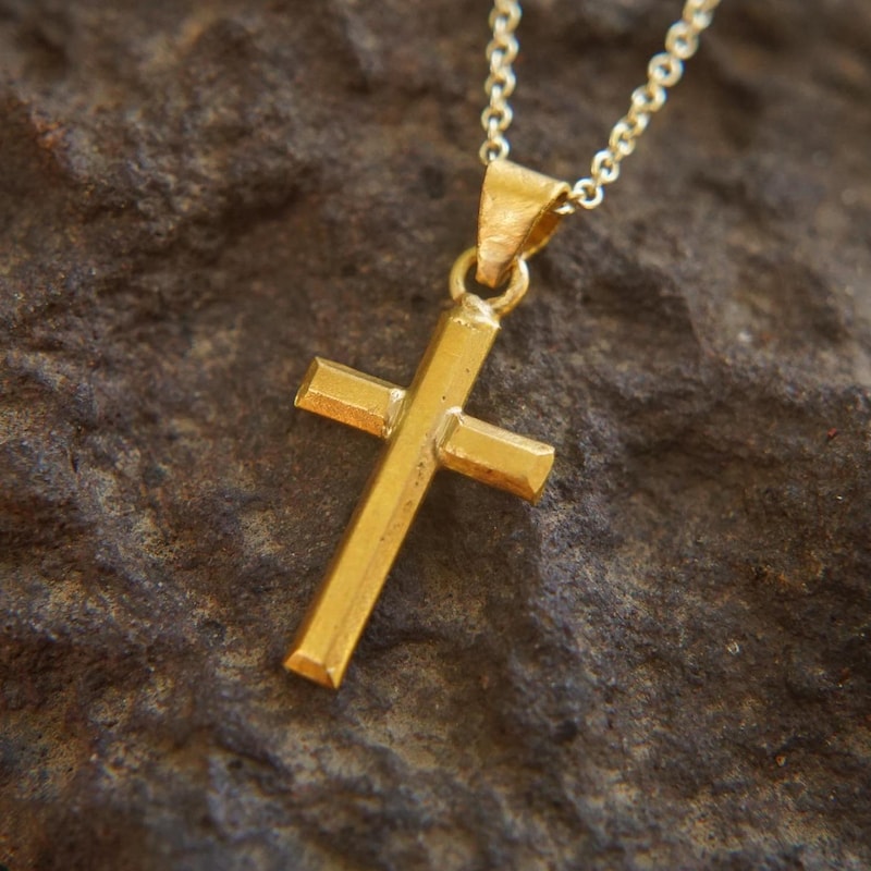 24k Gold Cross - Etsy