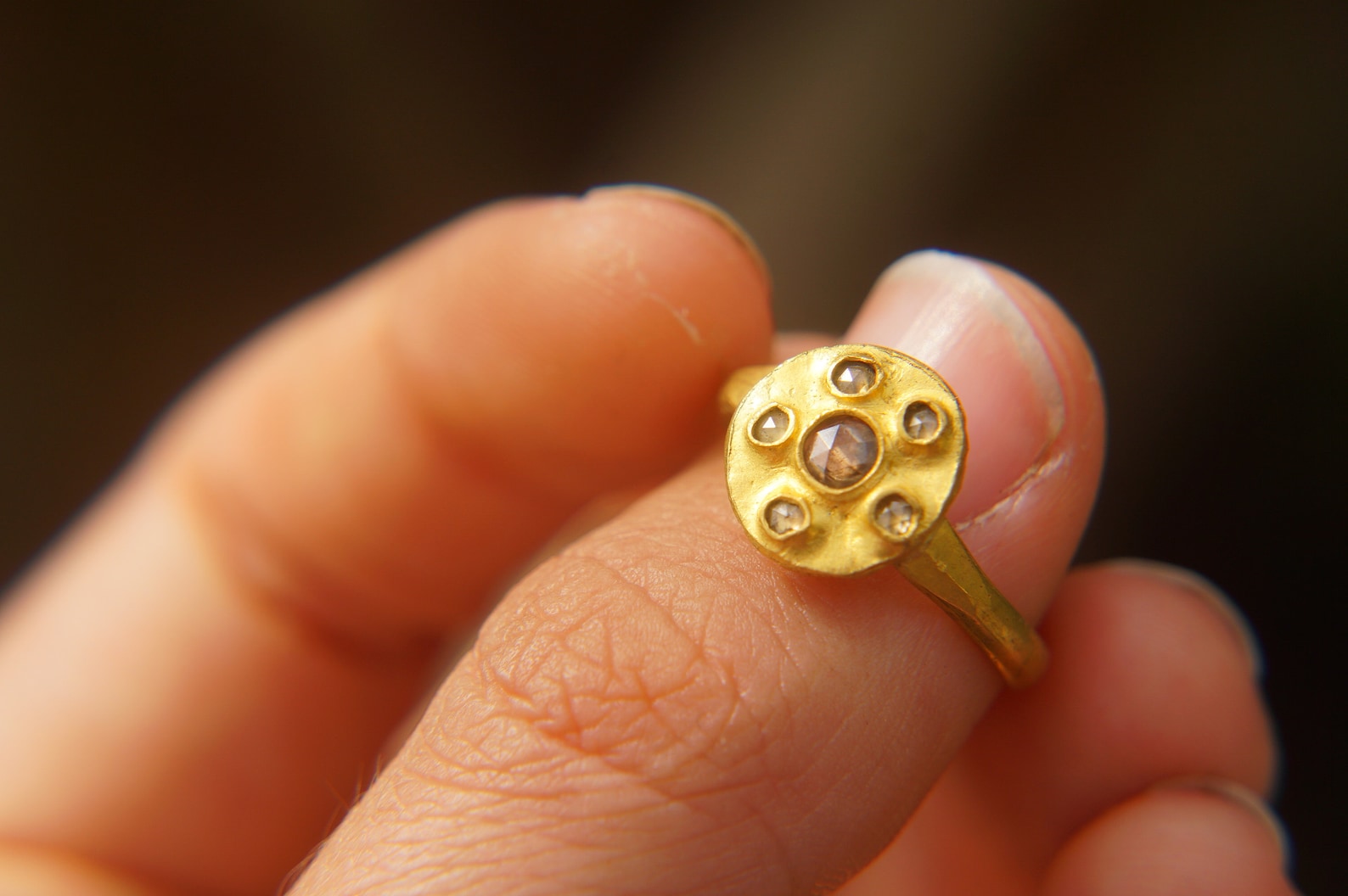 24k Diamonds Statement Ring//24k Diamond Ring//unique Diamond - Etsy