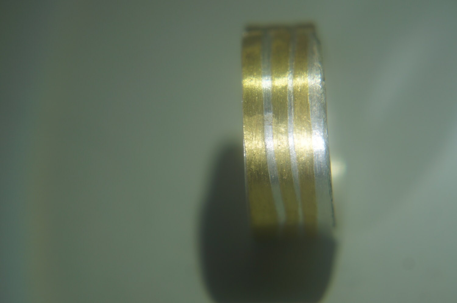 Gold and silver ring 24k yellow gold artizan handmade one | Etsy