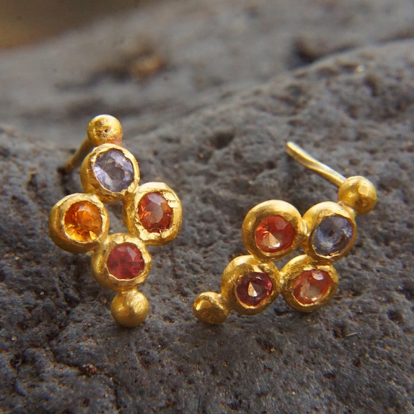 24k Gold Earrings - Etsy