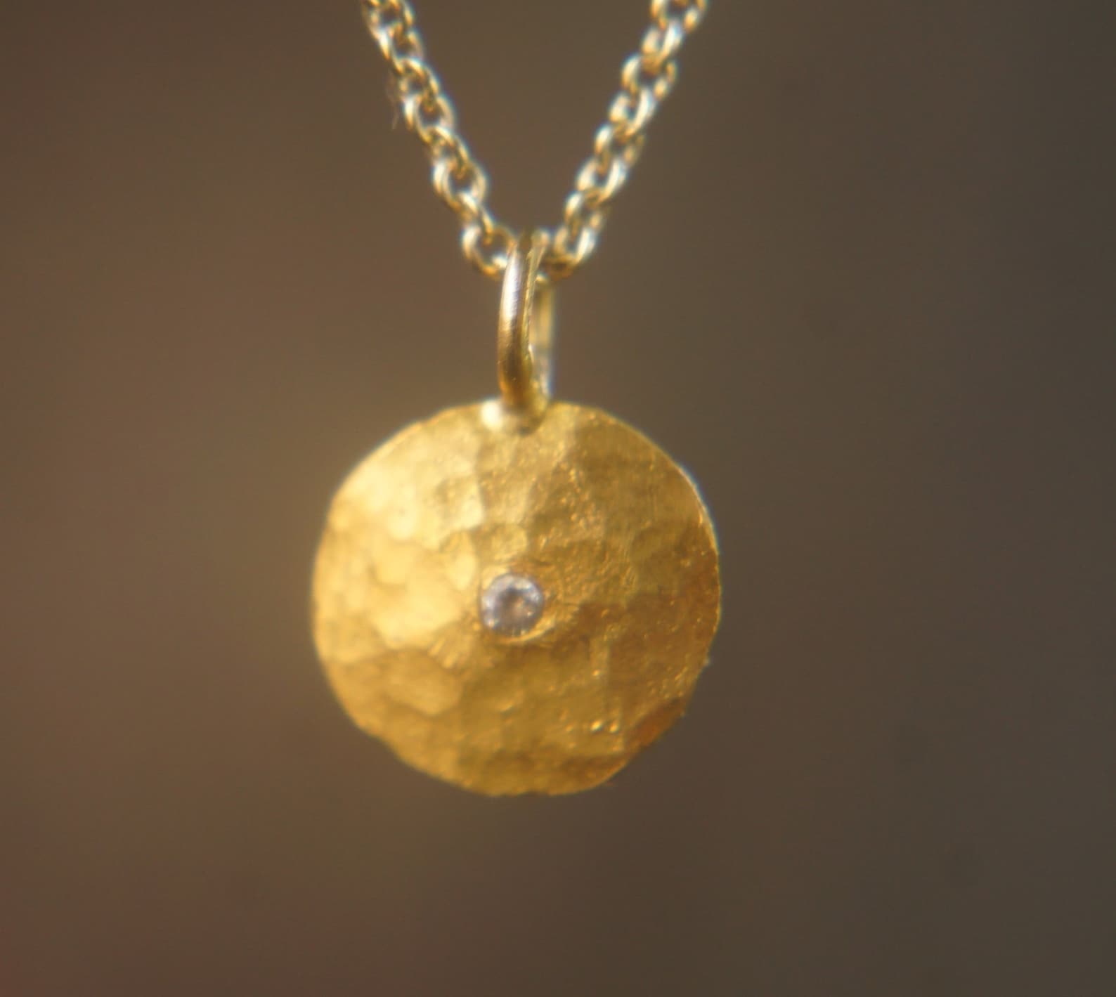 24k gold pendant//unique gold pendant//24k solid gold | Etsy