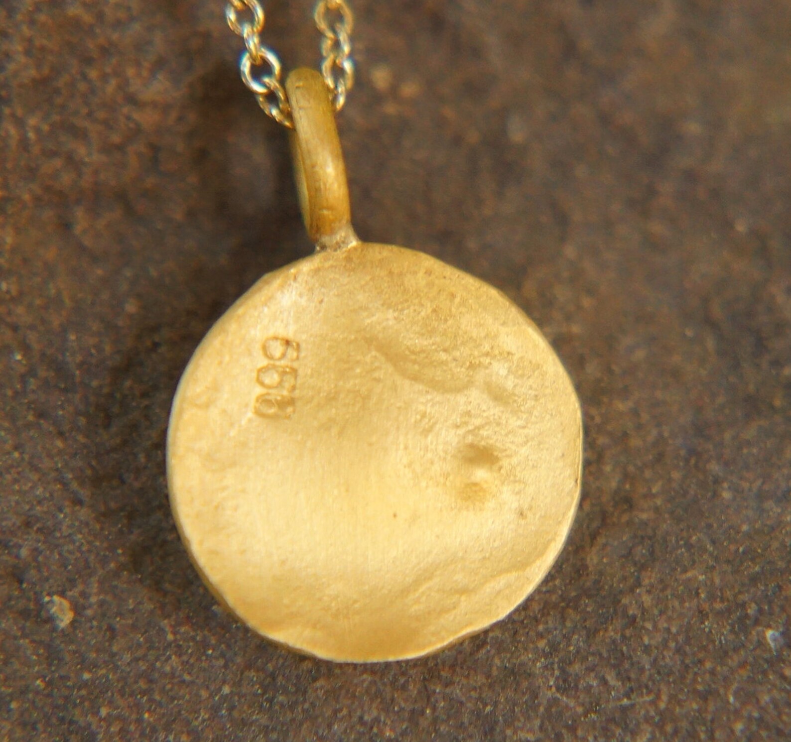 24k Gold Ruby Charm Pendant Disc Pendant Gold Ruby Pendant - Etsy