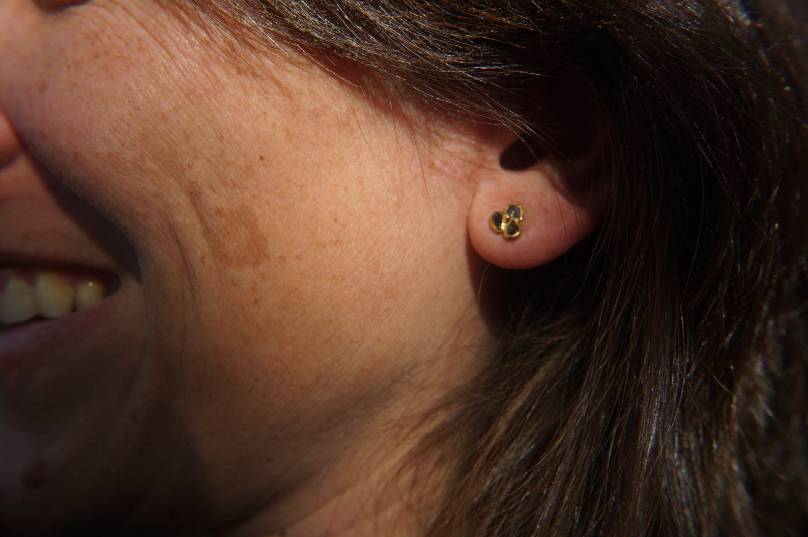 Solid 24k Gold//drop Diamond Studs//teardrop Diamond | Etsy