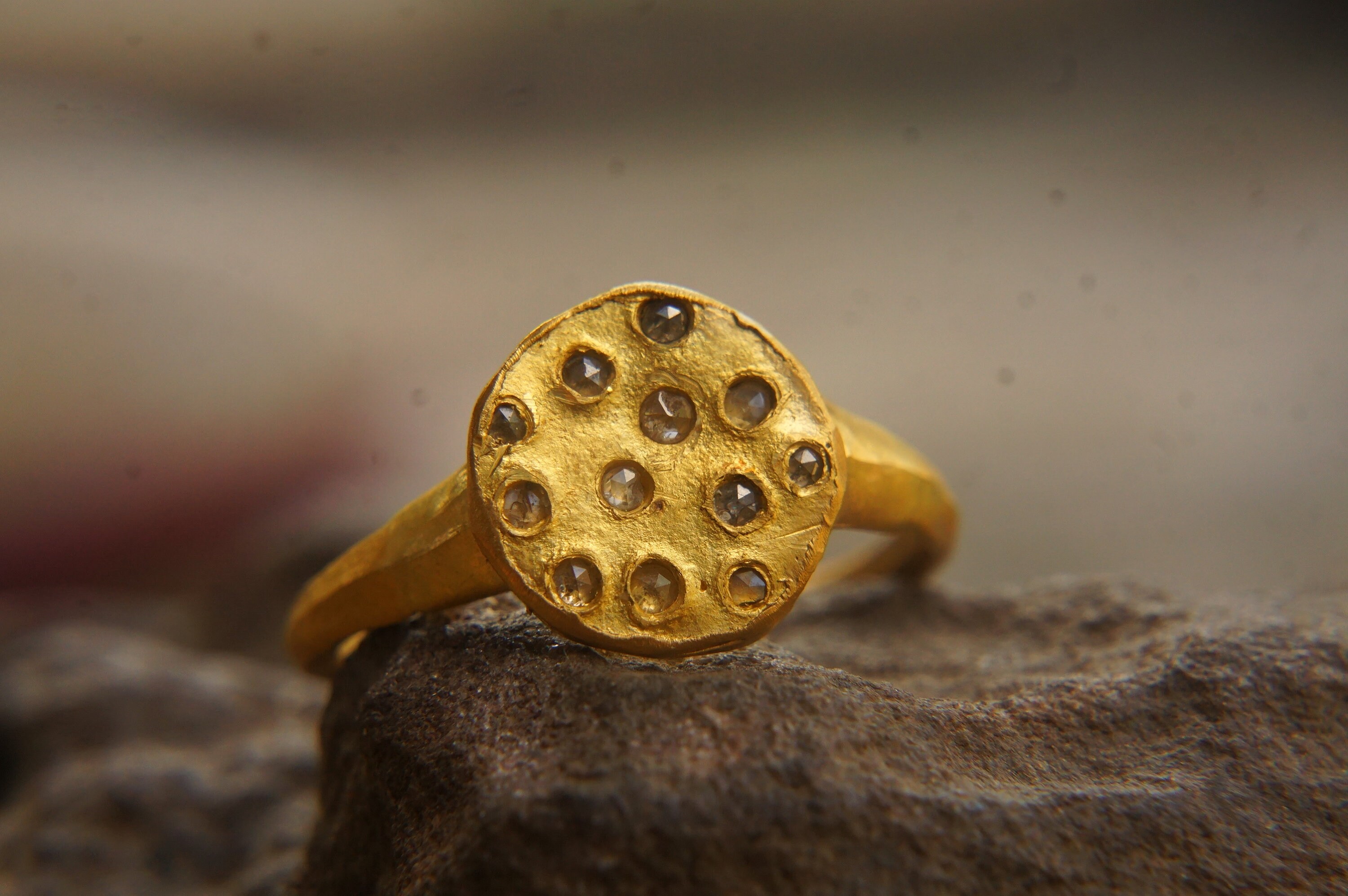 24k diamonds statement ring//24k diamond ring//unique diamond | Etsy