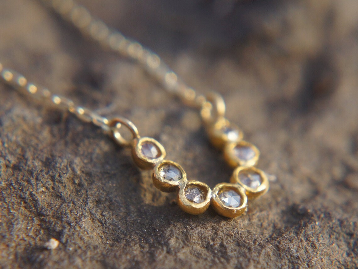 24k Gold Charm Pendant U Shape Pendant/gold Diamond Pendant | Etsy