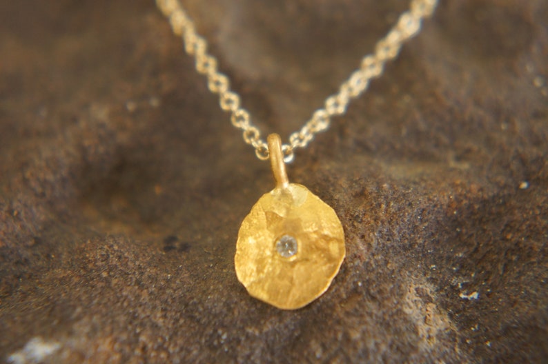 24k gold pendant//unique gold pendant//24k solid gold | Etsy