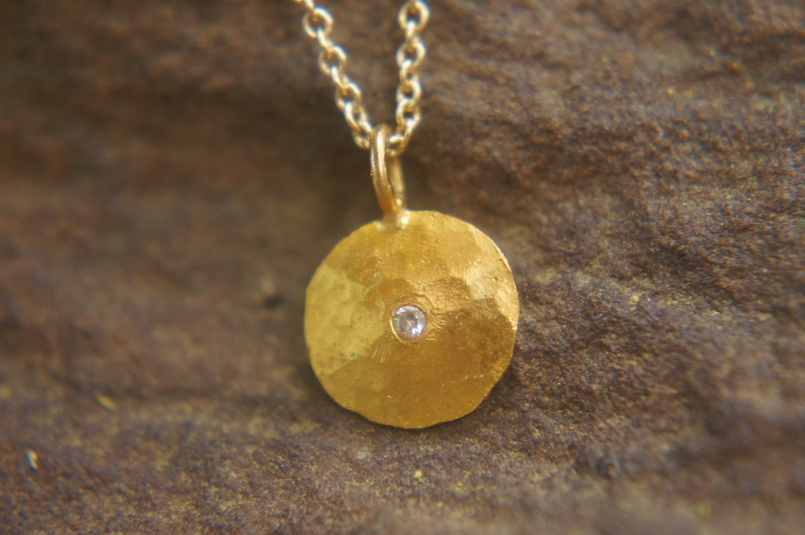 24k gold pendant//unique gold pendant//24k solid gold | Etsy