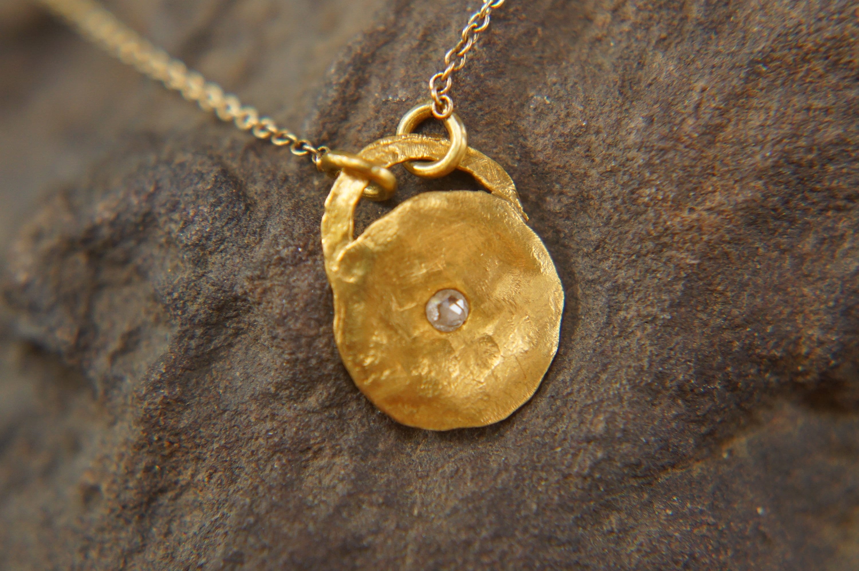 24k gold pendant//unique gold pendant//24k solid gold | Etsy