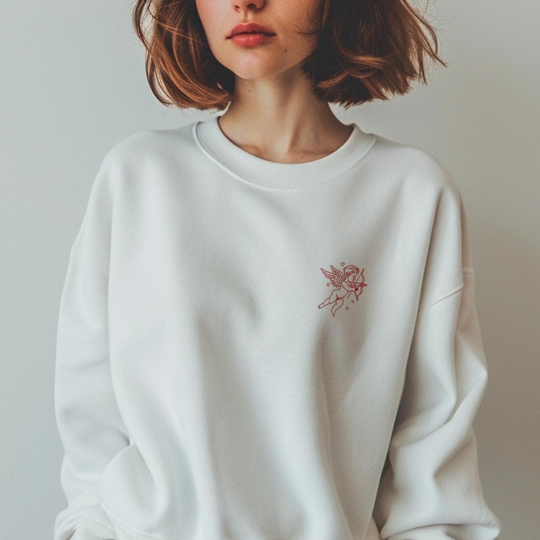 Cupid Heart Sweatshirt, Valentine's Day Crewneck for Women & Men ...