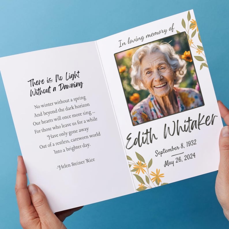 Editable LDS Funeral Program Template for Funeral Service, Celebration ...