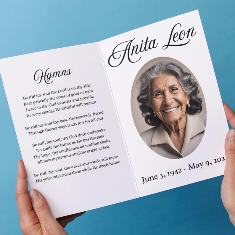 Minimalist LDS Funeral Program Template for Funeral Service, Memorial ...