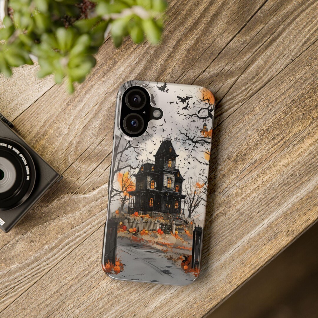 Haunted Mansion iPhone Slim Case : Halloween Fall Theme Spooky Jack-o ...