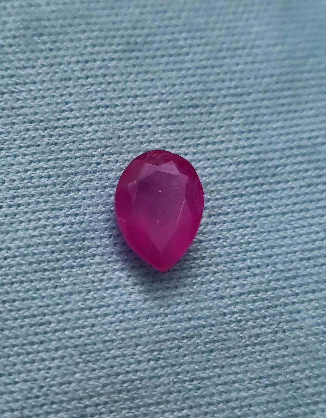 Natural Untreated Ruby 0.85ct • Pear Cut Red Pink Ruby • Loose Gemstone ...