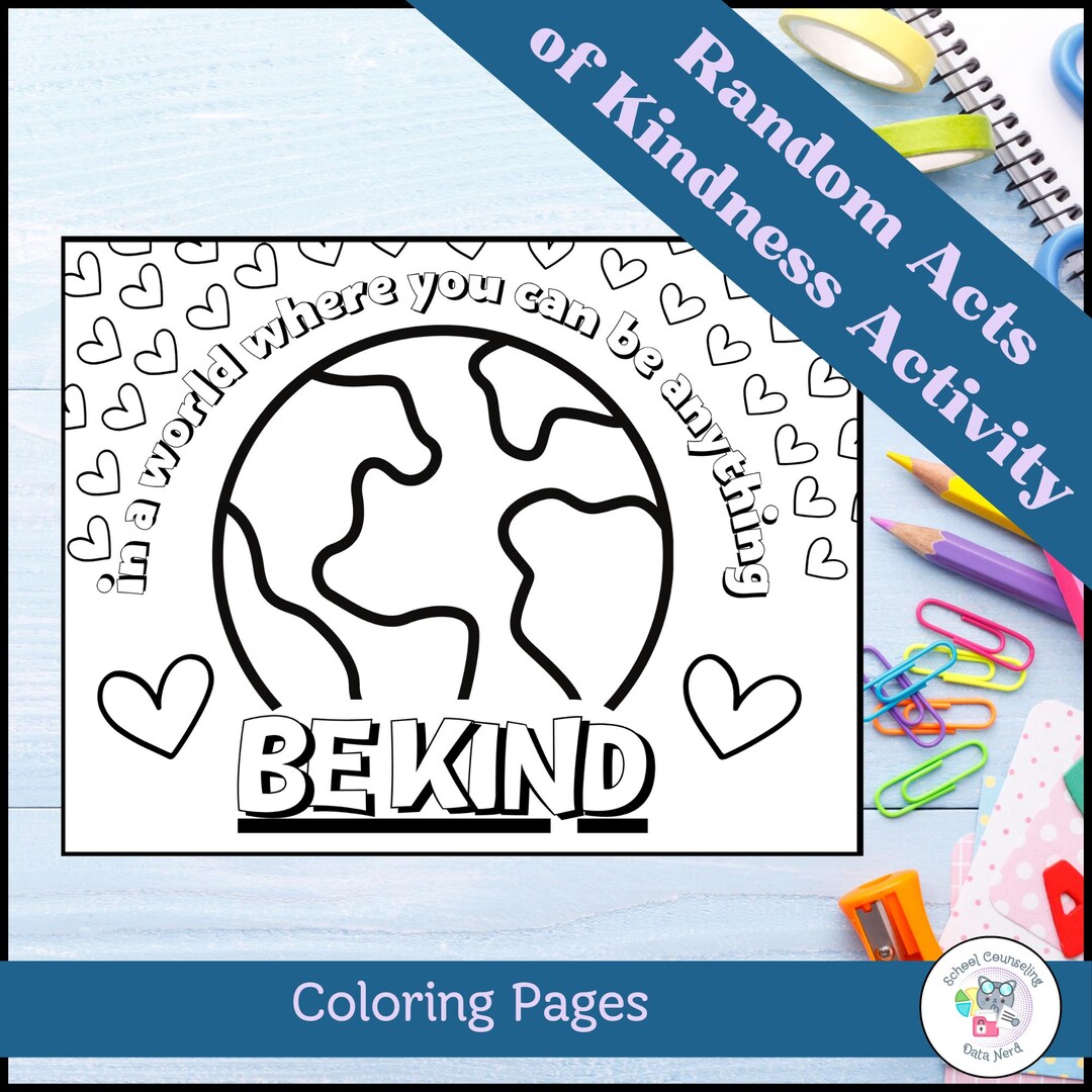 Kindness Coloring Pages | Digital Download | Random Acts of Kindness ...