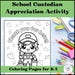 Custodian Appreciation Coloring Pages – PDF Printable Thank You ...