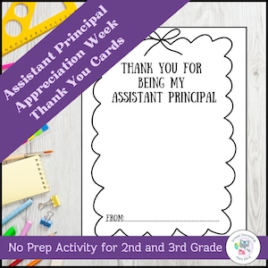 Assistant Principal Thank You Cards – Appreciation Gift for Classrooms ...