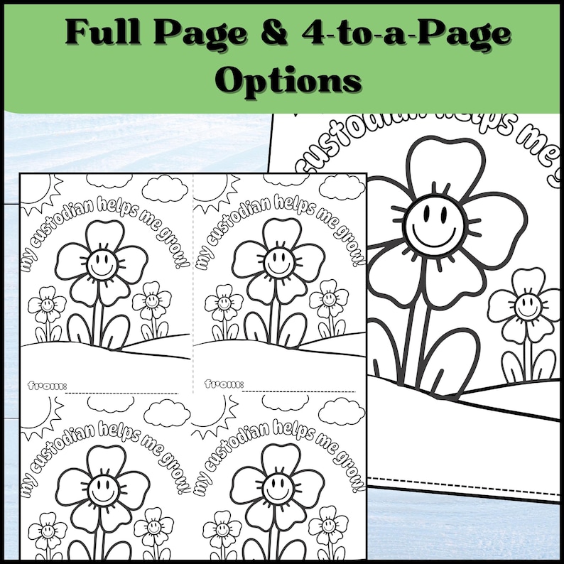 Custodian Appreciation Coloring Pages – PDF Printable Thank You ...