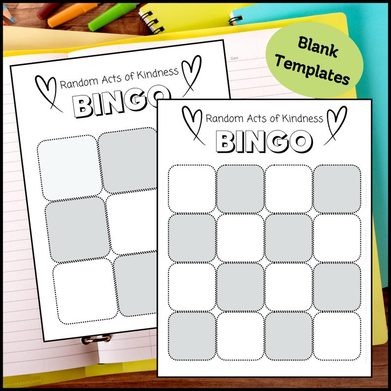 Random Acts of Kindness Bingo | Printable Bingo Cards for Kids ...