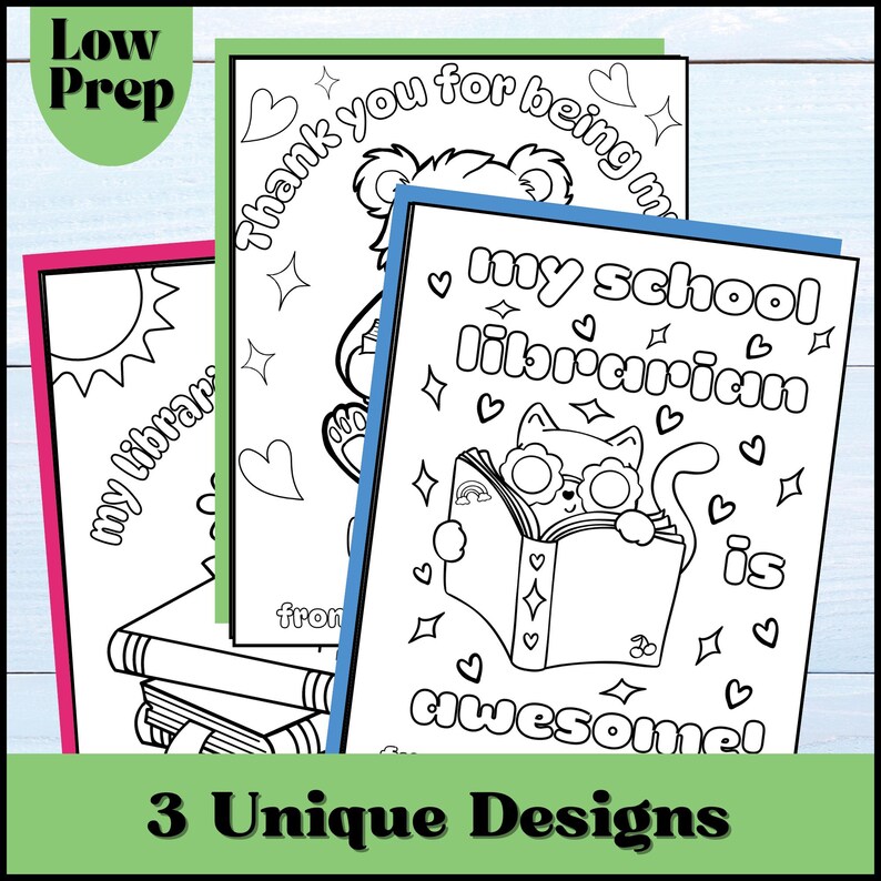 Librarian Appreciation Coloring Pages – PDF Printable Thank You ...