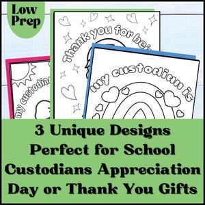 Custodian Appreciation Coloring Pages – PDF Printable Thank You ...
