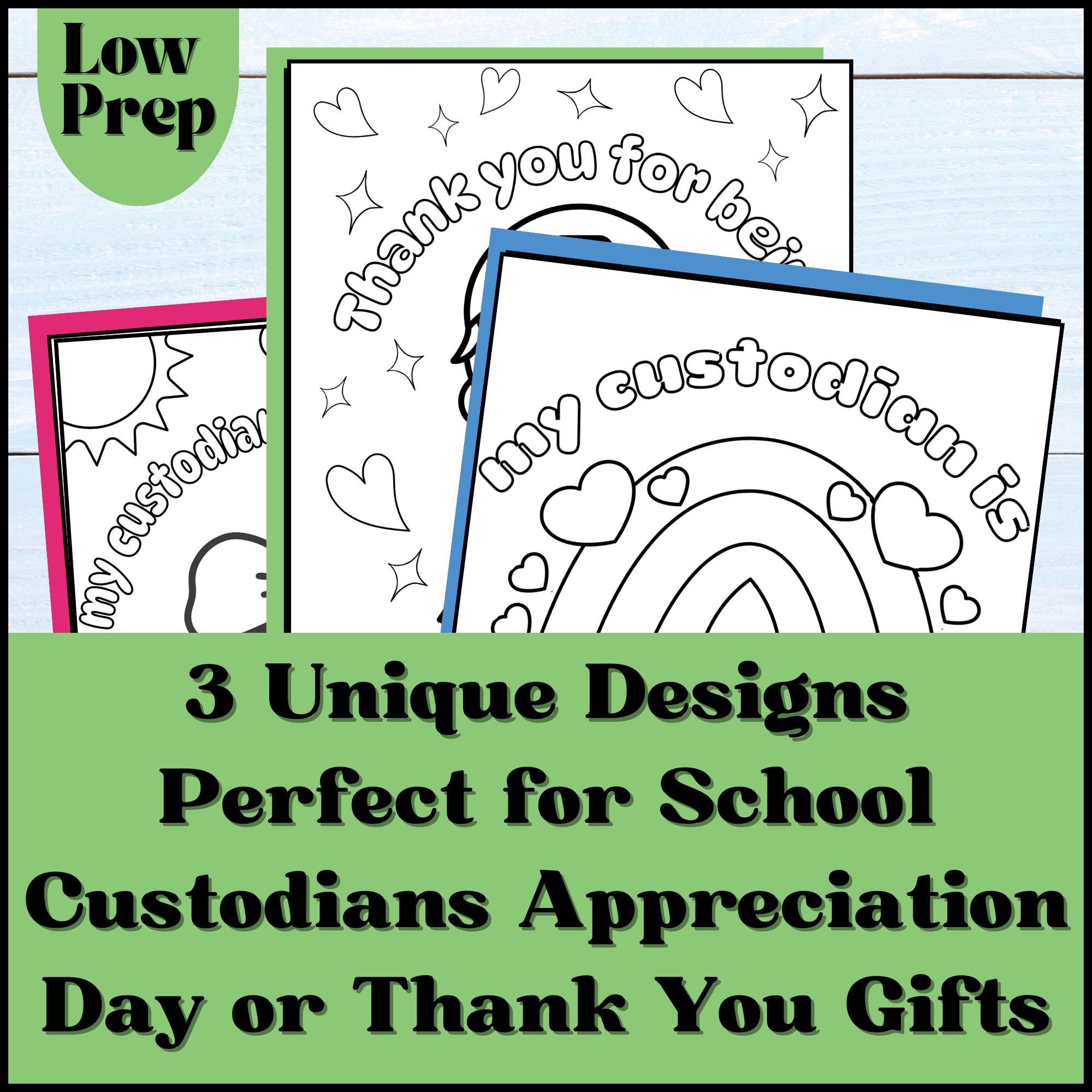 Custodian Appreciation Coloring Pages – PDF Printable Thank You ...