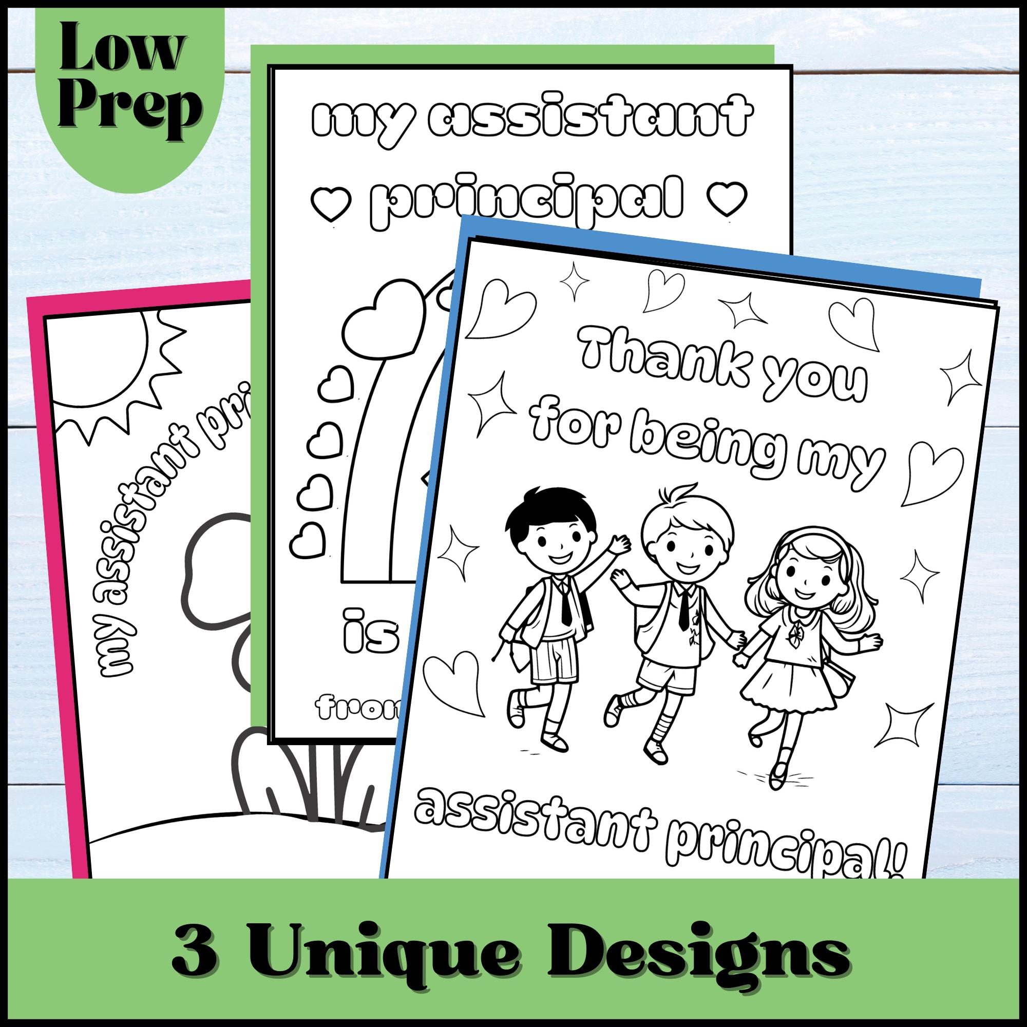 Assistant Principals Appreciation Coloring Pages – PDF Printable Thank ...