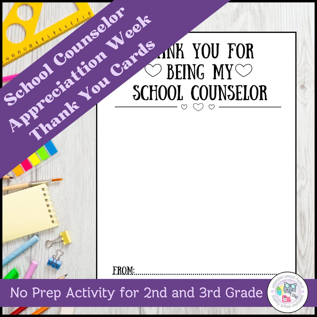 School Counselor Thank You Cards – School Counselor Appreciation Gift ...