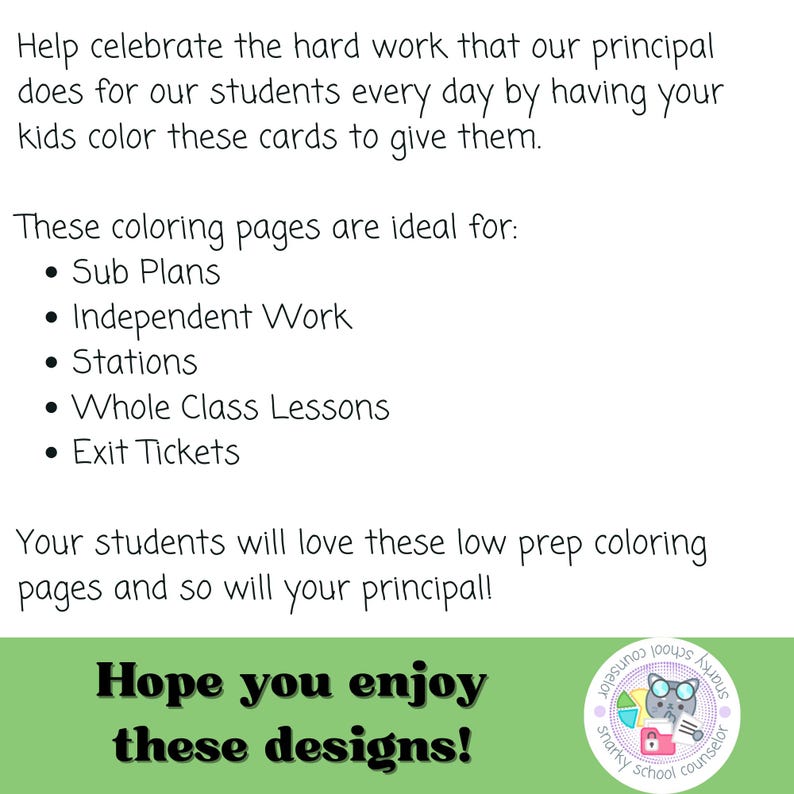 Principal Appreciation Coloring Pages – PDF Printable Thank You ...