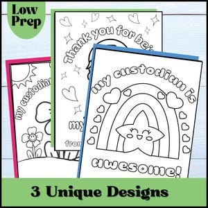 Custodian Appreciation Coloring Pages – PDF Printable Thank You ...