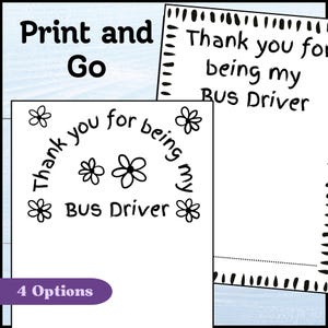 School Bus Driver Thank You Cards – Appreciation Gift for Classrooms ...