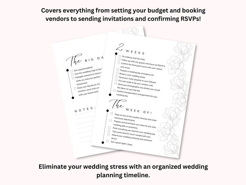 Printable 12 Month Wedding Planning Checklist, Monthly Wedding Planning ...