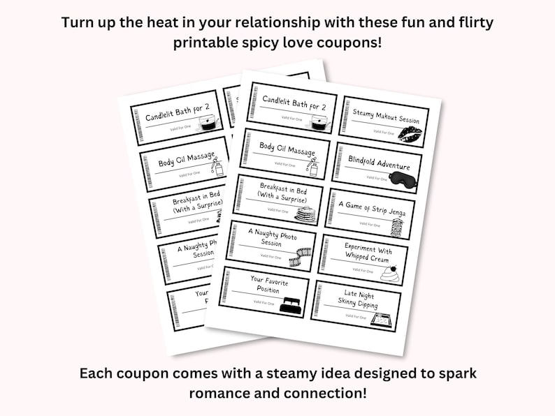 40 Printable Spicy Love Coupons Book, the Best Spicy Coupons for ...