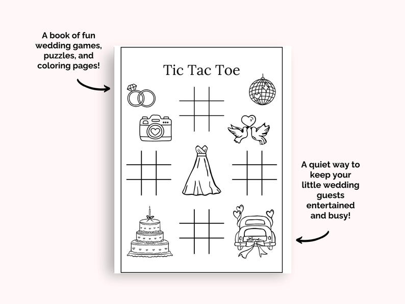 A Printable Wedding Day Activity Book for Kids, Entertaining Kids ...