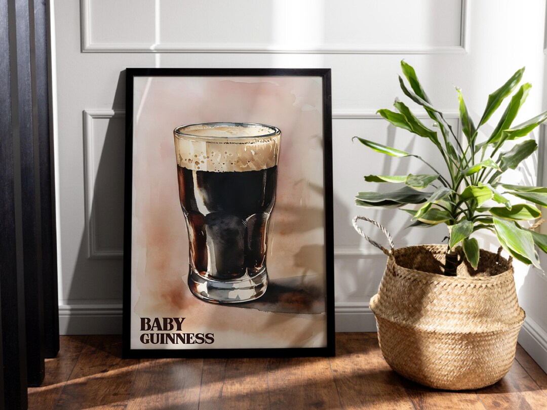 Irish Baby Guinness Digital Print | Funny Irish Decor | Irish Pub Art ...