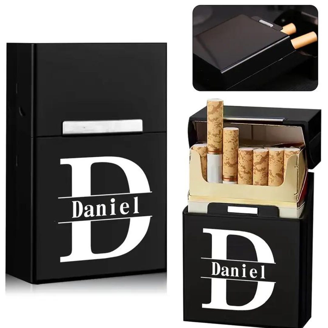 Personalized Cigarette Case - Custom Name, Aluminium Hard Shell ...