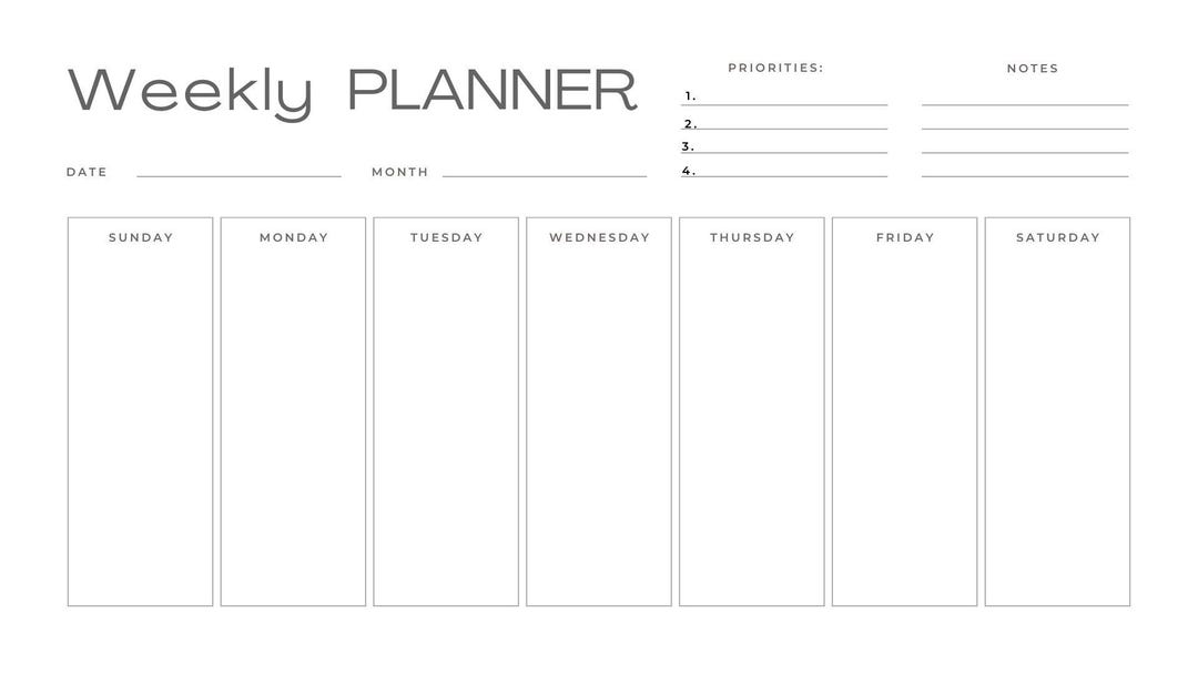 Weekly Home & Life Planner Printable - Etsy