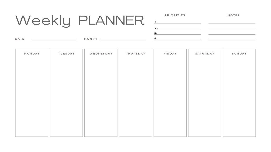 Weekly Home & Life Planner Printable - Etsy