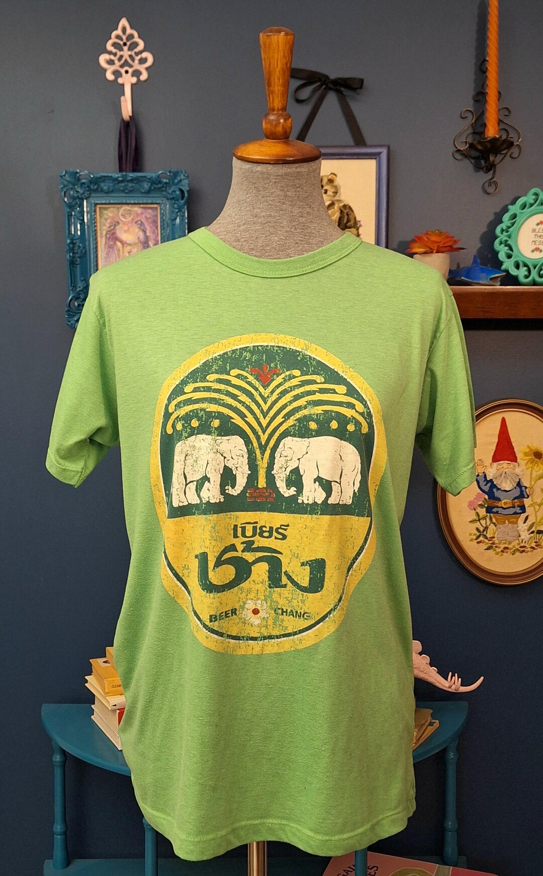 Vintage Unisex Y2K Green Thailand Chang Beer T-shirt - Etsy