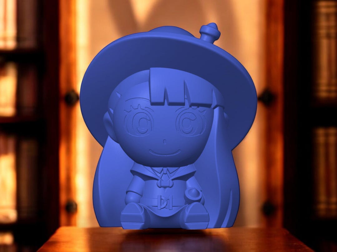 Chibi Akko 3D Figure, Little Witch Academia Gift, Handmade Anime Decor ...