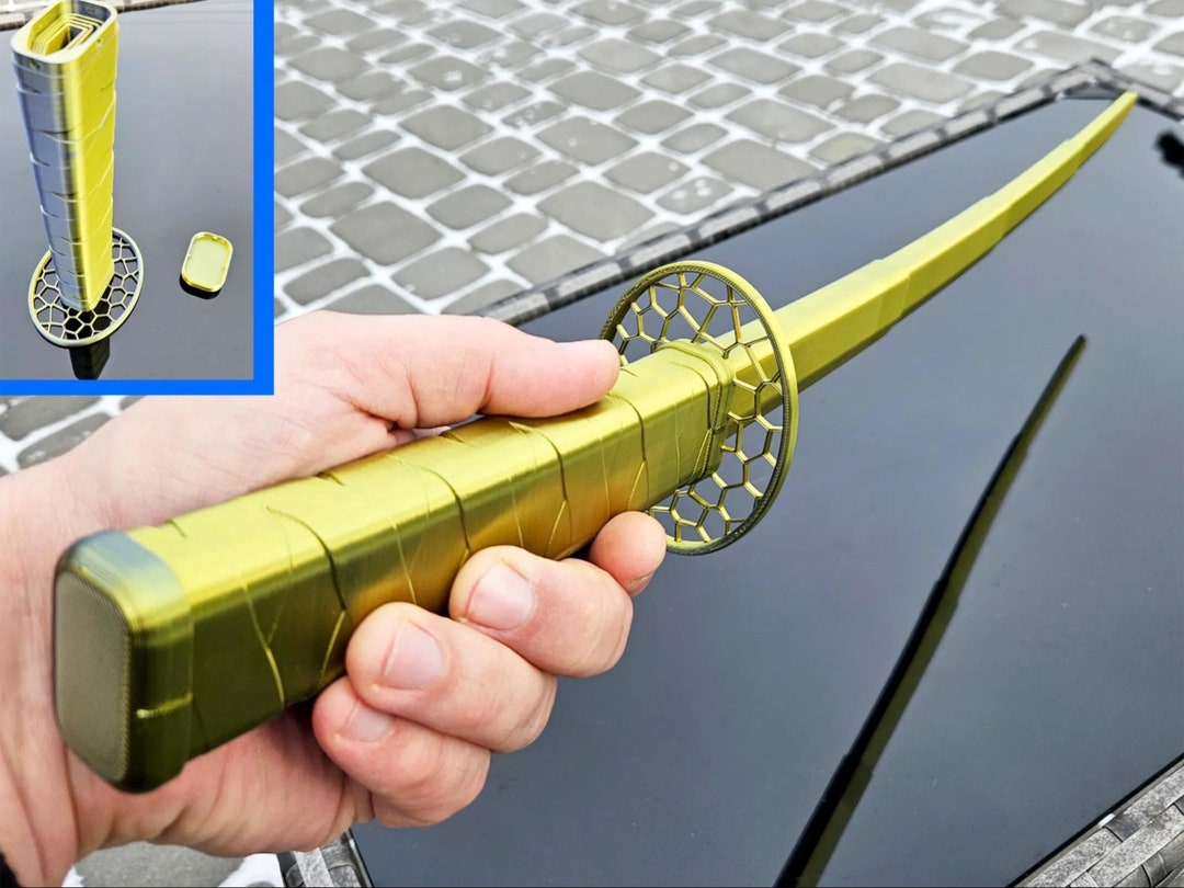 3D Printed Expandable Sword Chibi Style Collectible Katana Unique ...