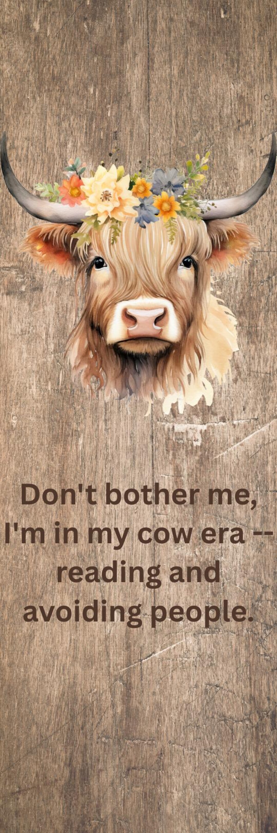 Laminated Bookmark Cow Era - Etsy