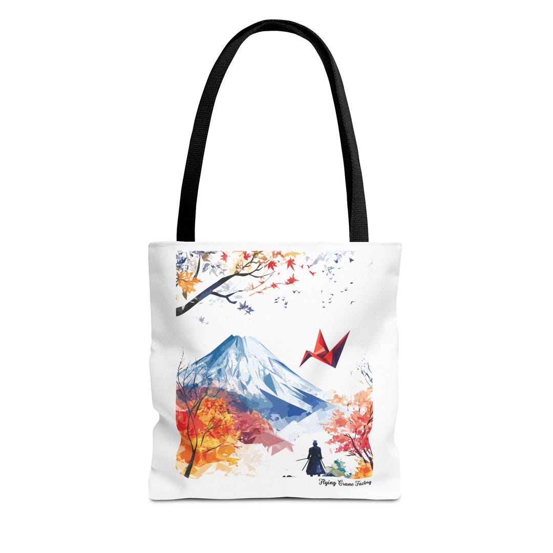 Samurai Origami Tote Bag - Fuji Bag, Japanese Fashion, Origami Crane ...
