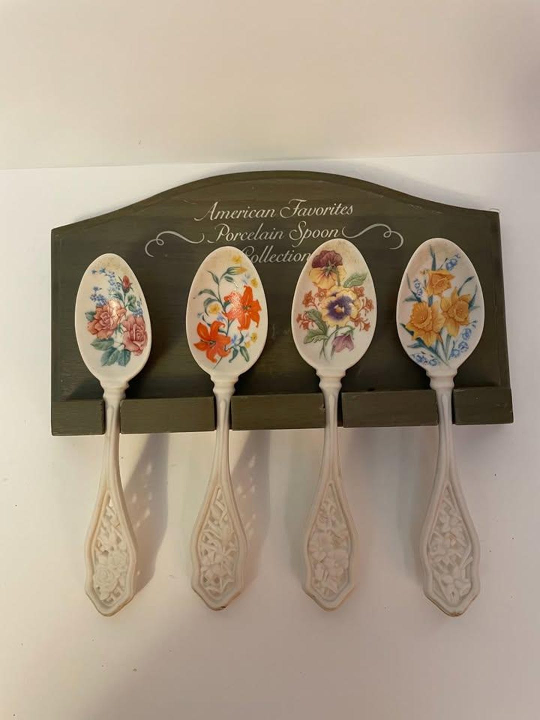 Vintage American Favorites, Porcelain, Avon Collectible Spoons - Etsy