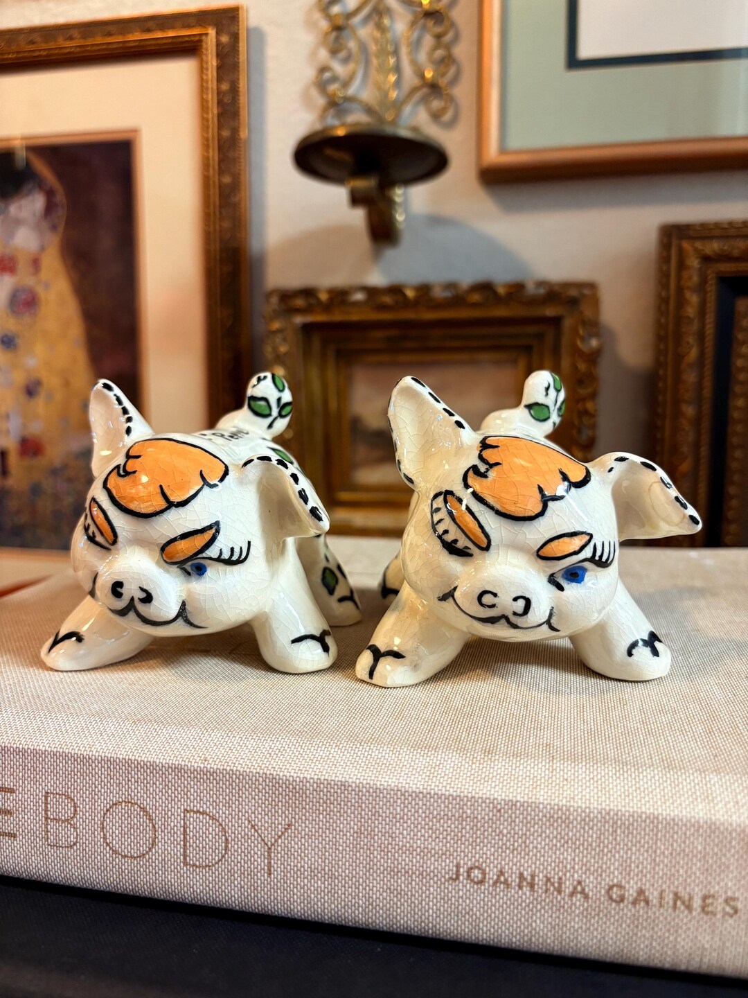 Vintage Kay Finch California Art Pottery Winking Pig Salt and Pepper ...