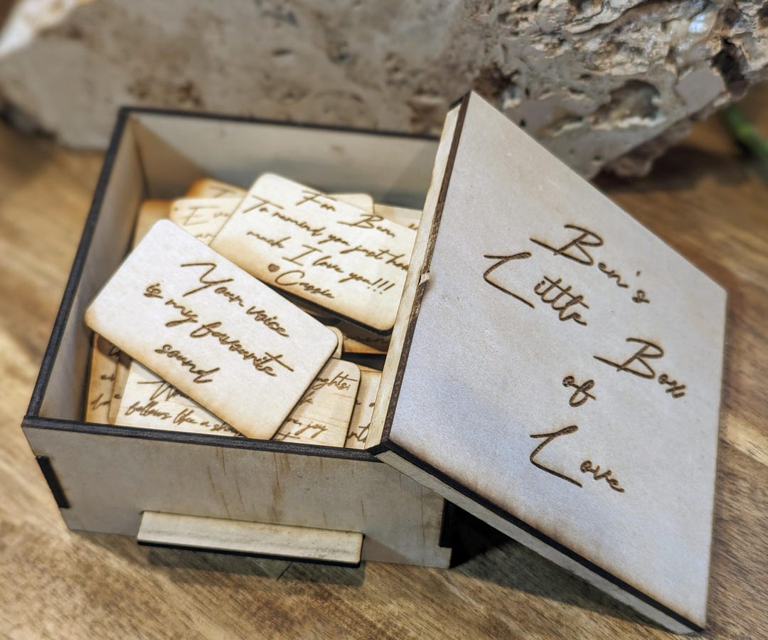 Personalised Love Message Box - Box of Daily Love Notes Digital File ...