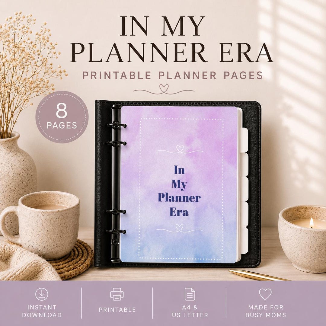 Busy Mom Planner Printable | Daily Weekly Monthly Planner Bundle | Pink ...